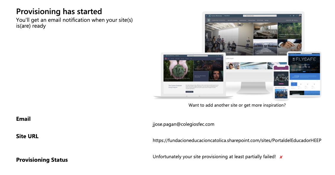 "Staff home page" template provision failed · Issue #378 · SharePoint/sp-provisioning-service ...
