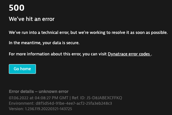 Managed Dynatrace Returns 500 Errors · Issue #13642 · uBlockOrigin ...