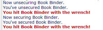you cannot unwrench the book binder or the visitor computer. · Issue ...
