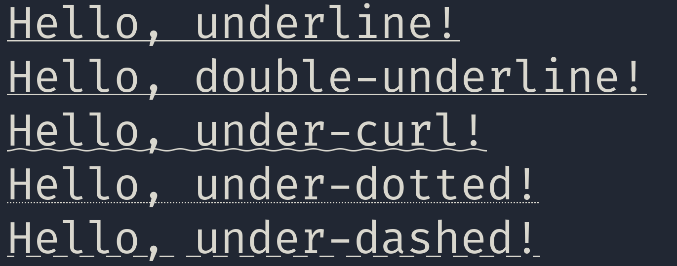 Dotted/dashed underline support · Issue #9553 · vim/vim · GitHub