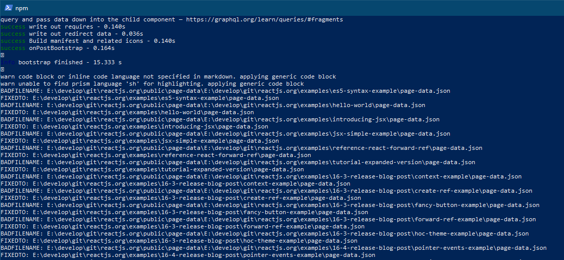 `yarn Dev` On Windows 10 X64 · Issue 3114 · Reactjsreactdev · Github 