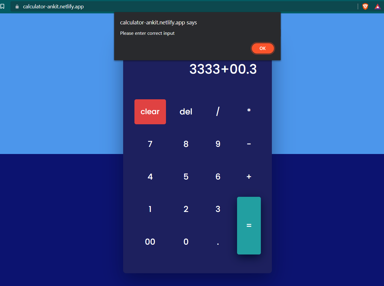 Please enter correct input · Issue #1 · kitt555/OIB-SIP-Level2-Task1 · GitHub