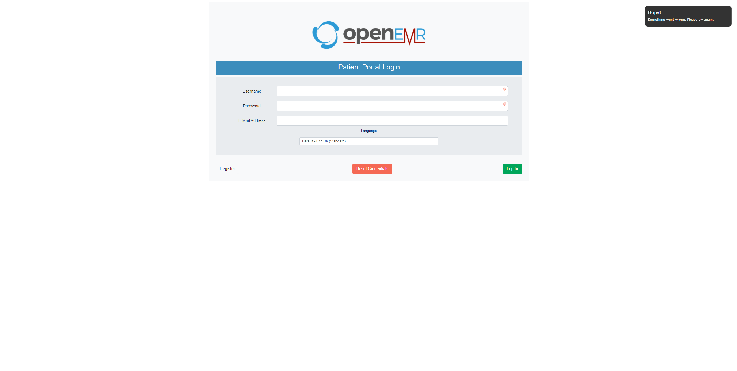 Portal login does not work on v6.1.0-dev · Issue #4272 · openemr/openemr · GitHub