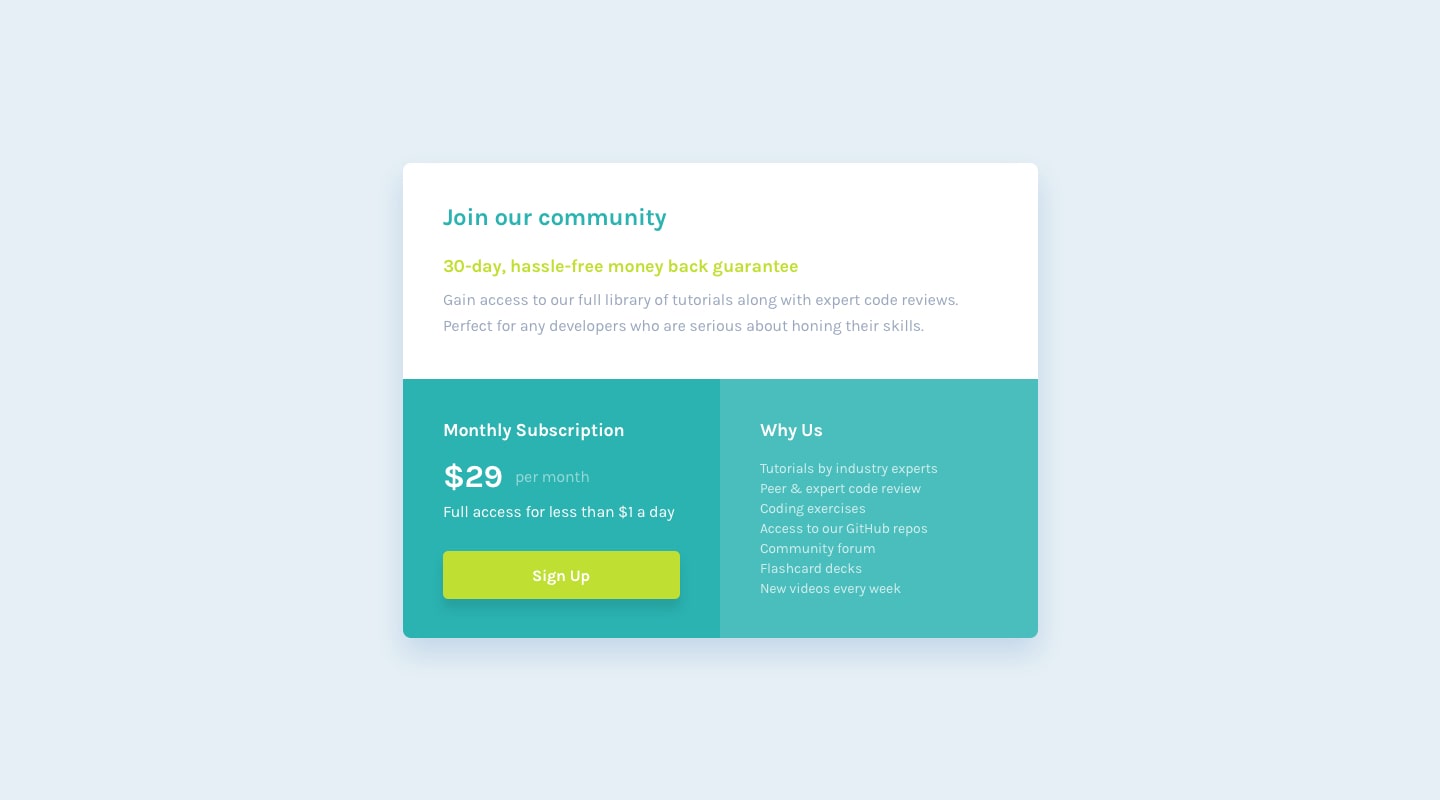 GitHub - meghanleia/frontend-mentor-price-grid: Frontend Mentor "single price grid component ...