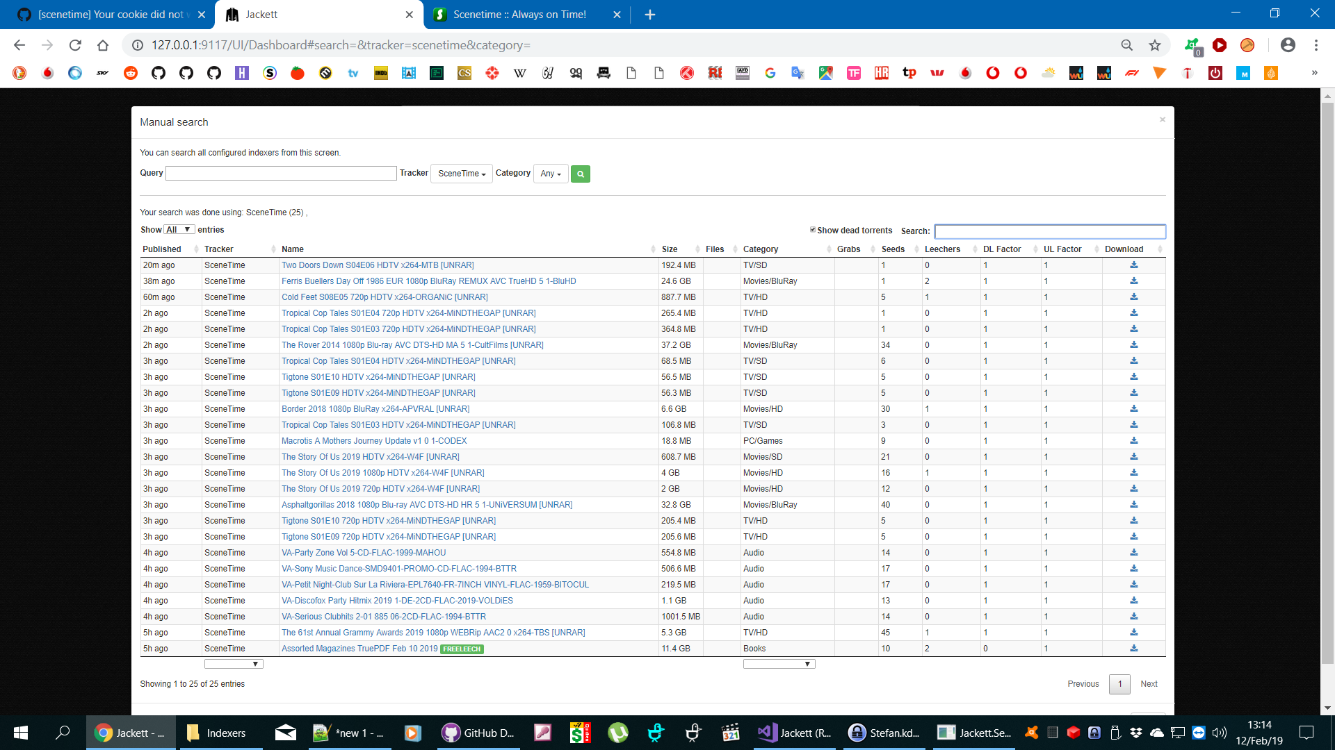[scenetime] Your cookie did not work: Your cookie did not work (Config ...