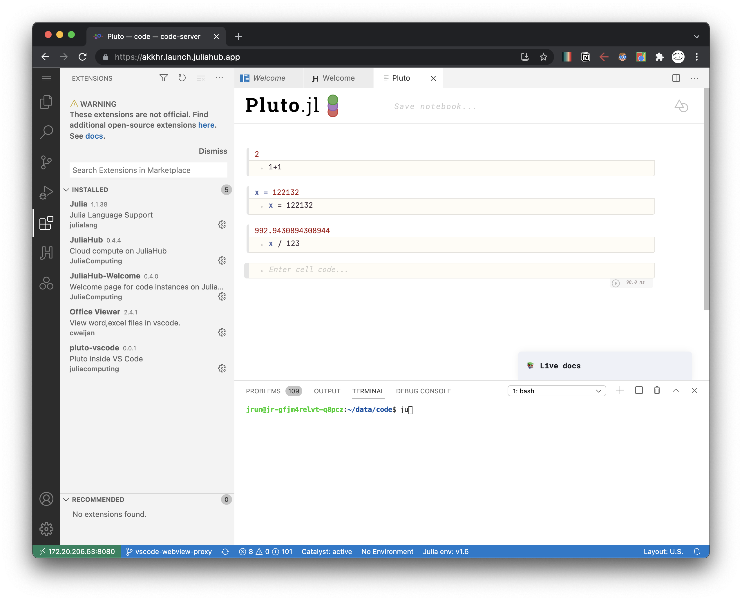 Pluto Vscode Open Source Agenda