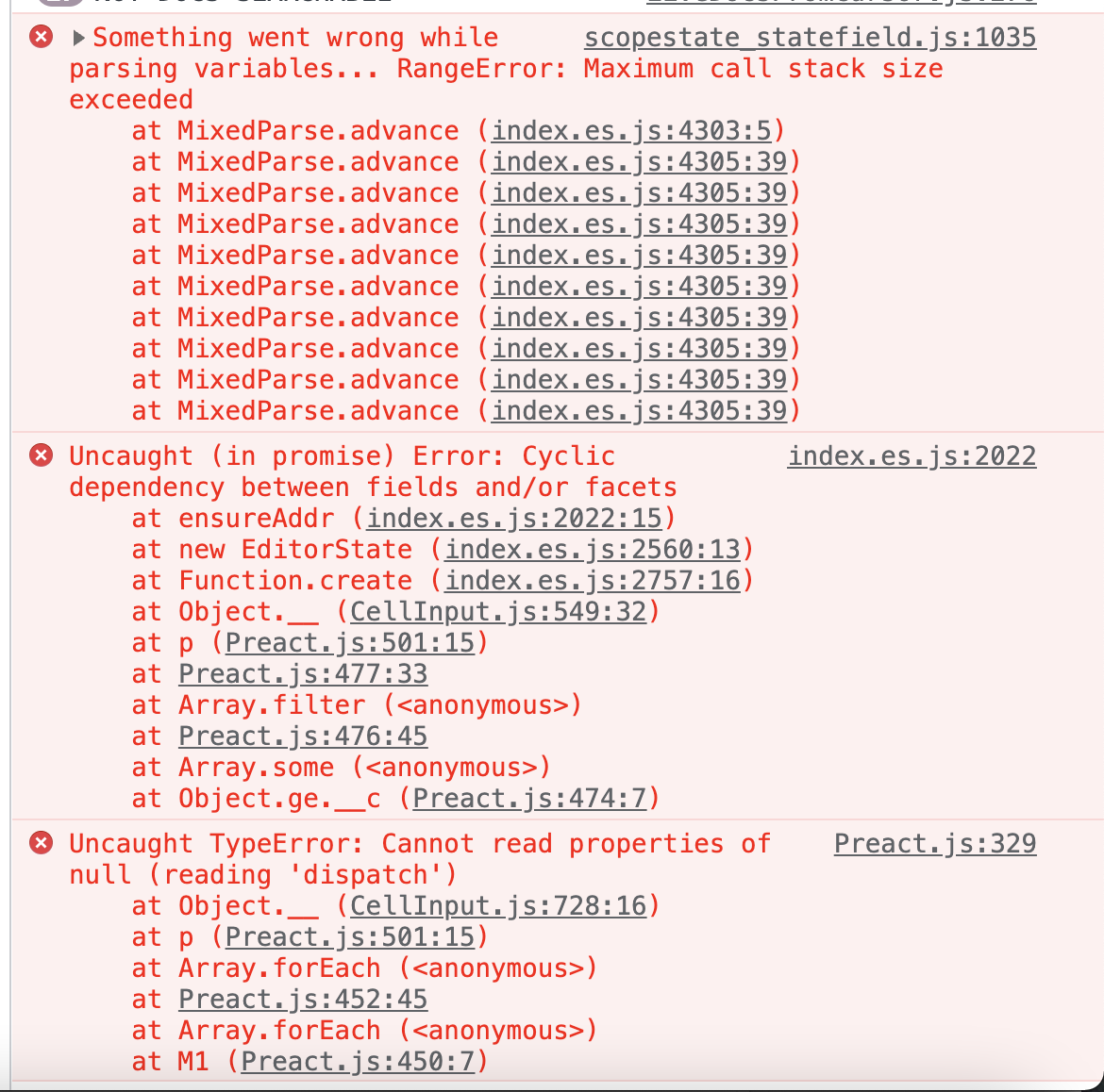 Editor froze: maximum call stack in scoped statefield · Issue #1913 · fonsp/Pluto.jl · GitHub