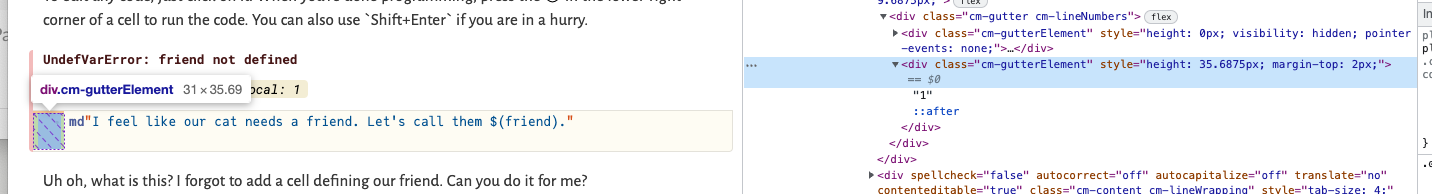 Cell height glitch · Issue #2363 · fonsp/Pluto.jl · GitHub