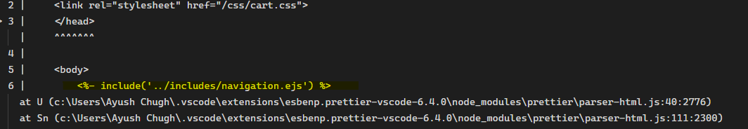 Issue with formatting in EJS · Issue #11069 · prettier/prettier · GitHub