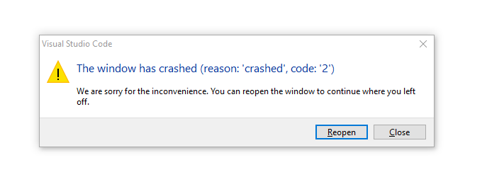 VSCODE Frizzed on loading. · Issue #130471 · microsoft/vscode · GitHub