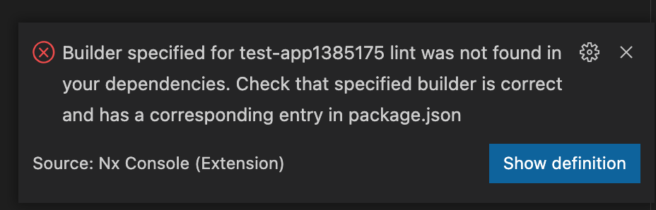 Running certain executors fails when using codelens or command palette · Issue #1251 · nrwl/nx ...