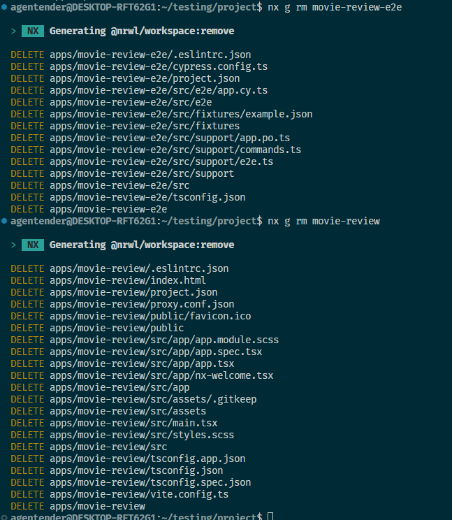 @nrwl/workspace:remove: while removing a previous existing app, the next removal still thinks ...