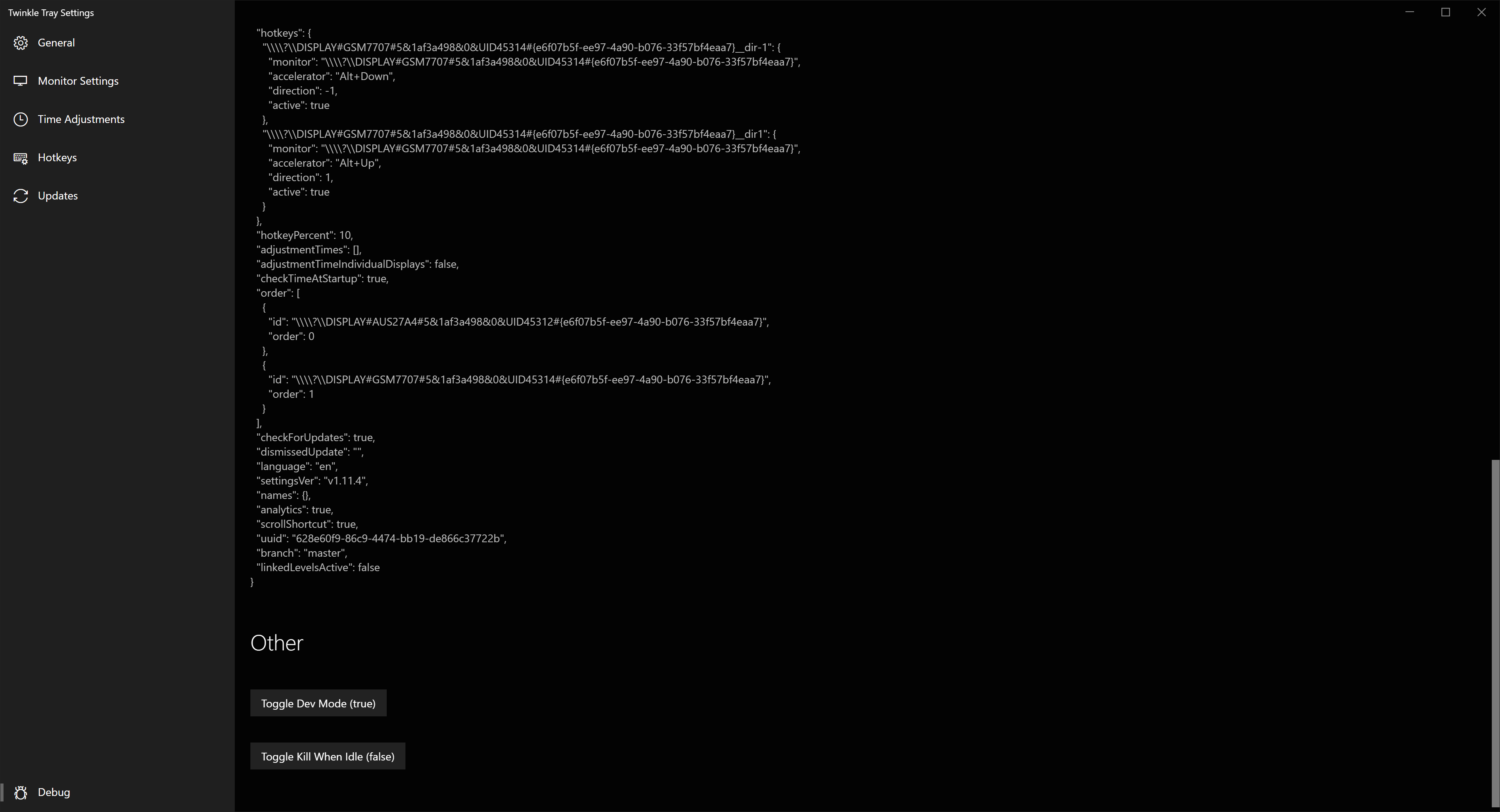 100 in twinkle-tray is only about 20% of the maximum brightness of ...