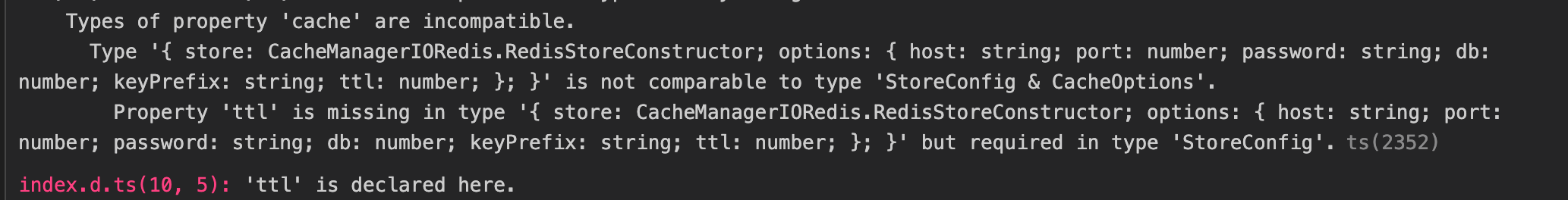 使用 redis 做 cache 配置缺少 ttl 报错 · Issue #2014 · midwayjs/midway · GitHub