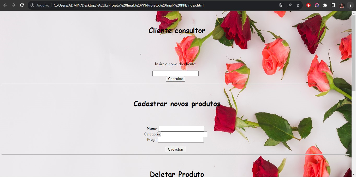 GitHub - KALITARDS/Floricultura-Projeto-final-PPI-2021: Projeto final feito e dupla