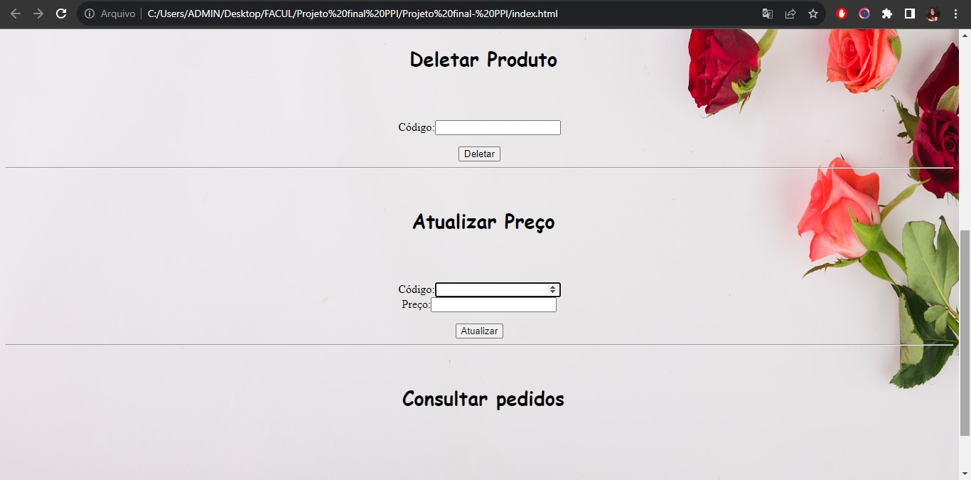 GitHub - KALITARDS/Floricultura-Projeto-final-PPI-2021: Projeto final feito e dupla
