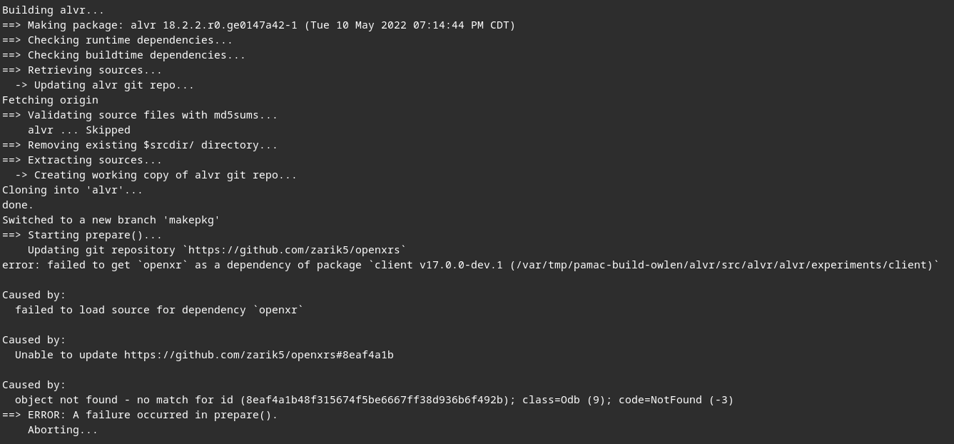 build 18.2.1 source code, Rust Dependency cannot be downloaded · Issue #1051 · alvr-org/ALVR ...