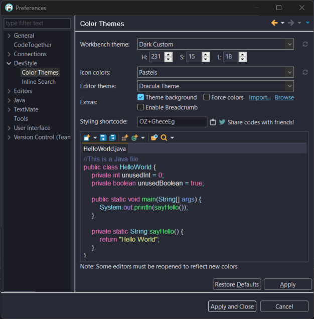 Console not using the custom dark theme colors · Issue #20707 · dbeaver/dbeaver · GitHub