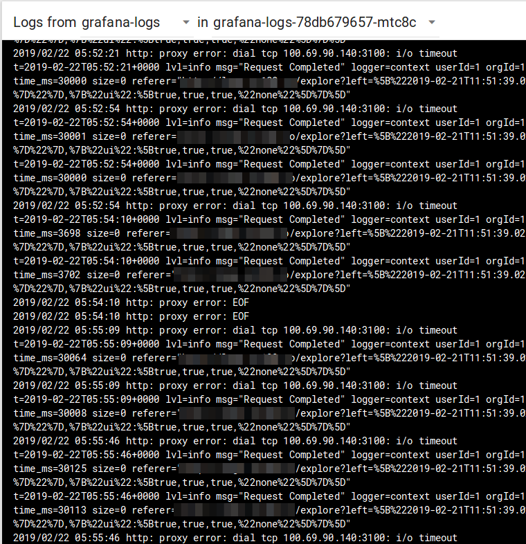 Timeout Errors Between Grafana And Loki · Issue 349 · Grafanaloki · Github
