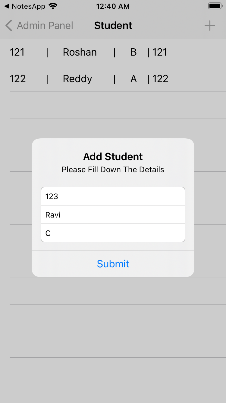 GitHub - rowe20/StudentAdmissionCoreDataApp: Implement Student Admission System using CoreData