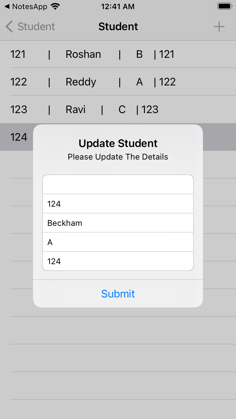 GitHub - rowe20/StudentAdmissionCoreDataApp: Implement Student Admission System using CoreData