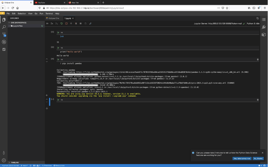 Unable to open multiple jupyter notebooks · Issue #19709 · eclipse-che ...