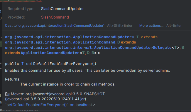 ApplicationCommandUpdater's Perms v2 methods invalid return type ...