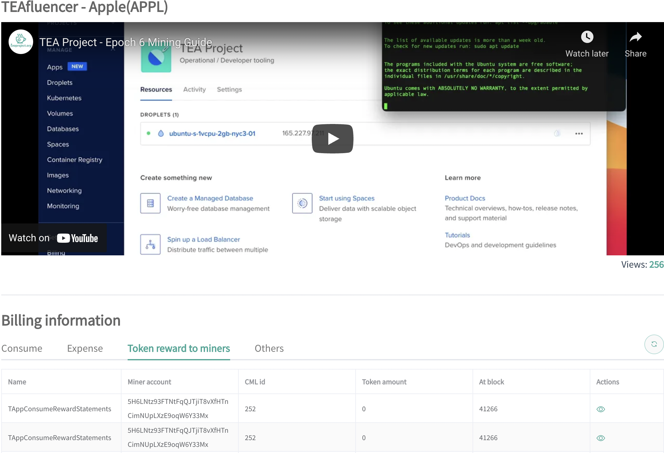 No token rewards to miners · Issue #114 · tearust/teaproject · GitHub