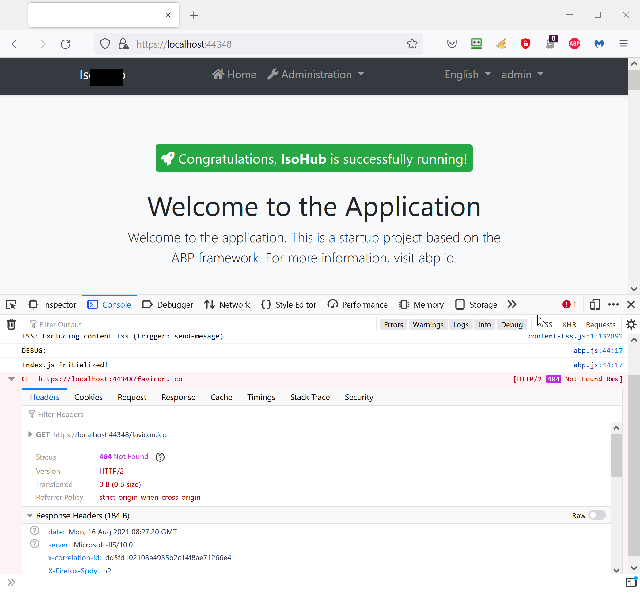 favicon.ico is missing in MVC solution · Issue #9826 · abpframework/abp · GitHub
