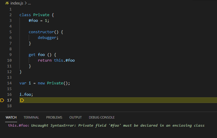 Watching Private Fields look bad when unavailable · Issue #135945 ...