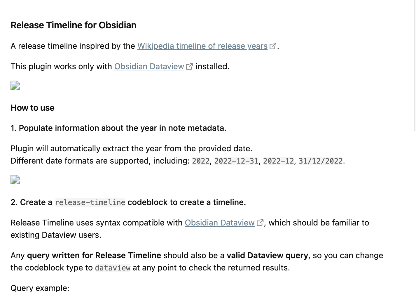 README images don't load from Obsidian · Issue #2 · cakechaser/obsidian-release-timeline · GitHub