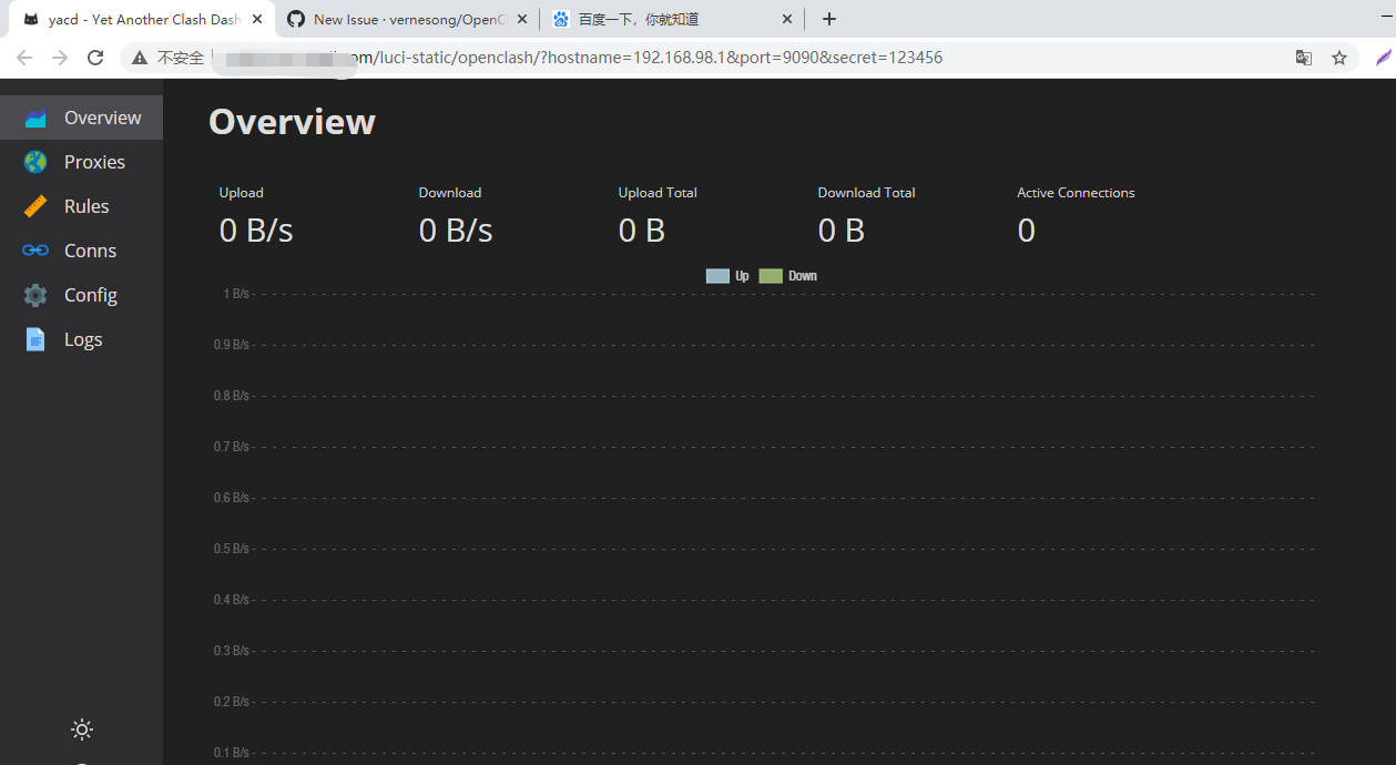 Frp内网穿透无法正常使用Yacd 控制面板和Dashboard 控制面板 · Issue #775 · vernesong/OpenClash · GitHub