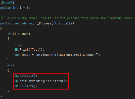 Memory leak in C# using GetViewport().GetTexture().GetData(); · Issue #36649 · godotengine/godot ...