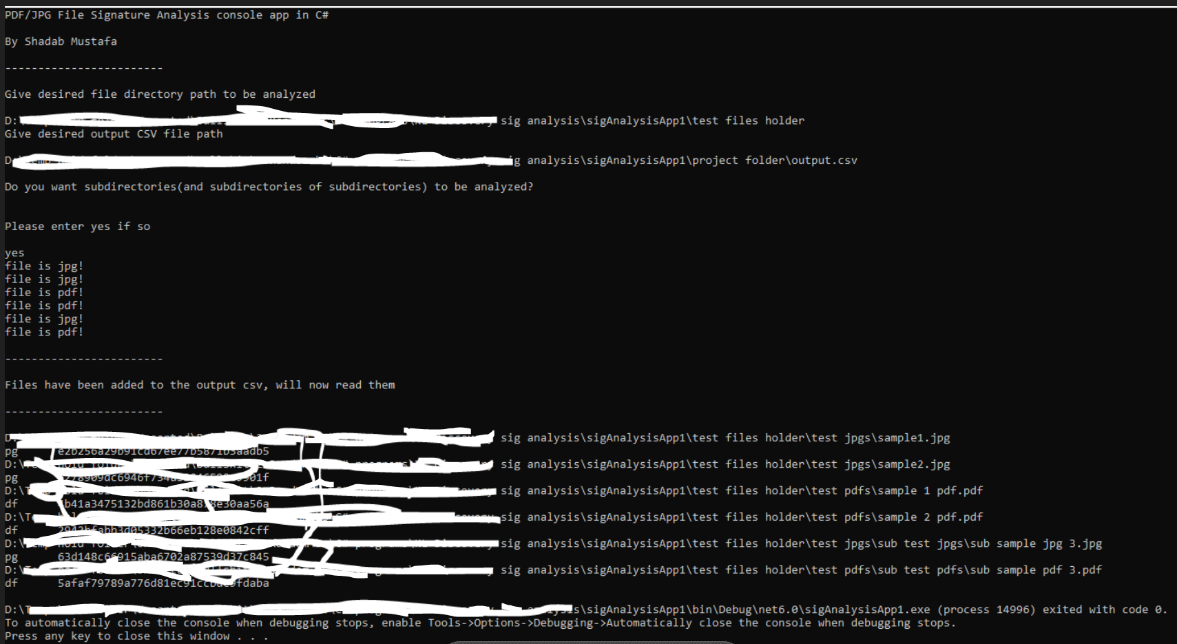 Github Shadabmustafapdf Or Sig Analysis App A C Net Cli Program Which Can Analyze A