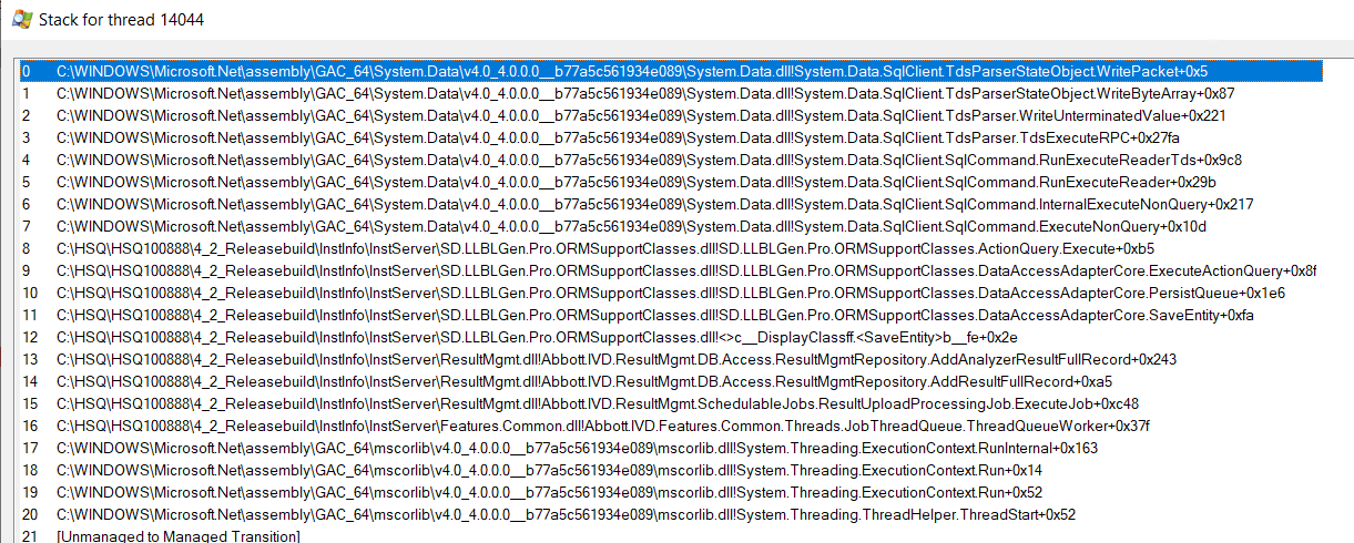 .NET application is getting locked up in the System.Data.SqlClient ...