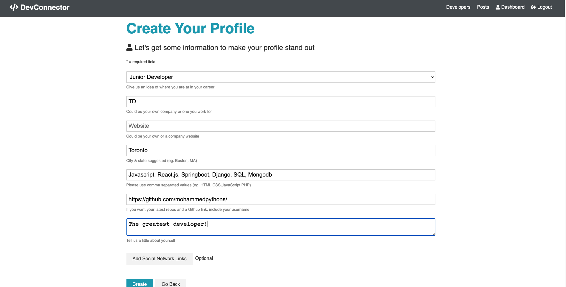 GitHub - mohammedpythons/DevConnector