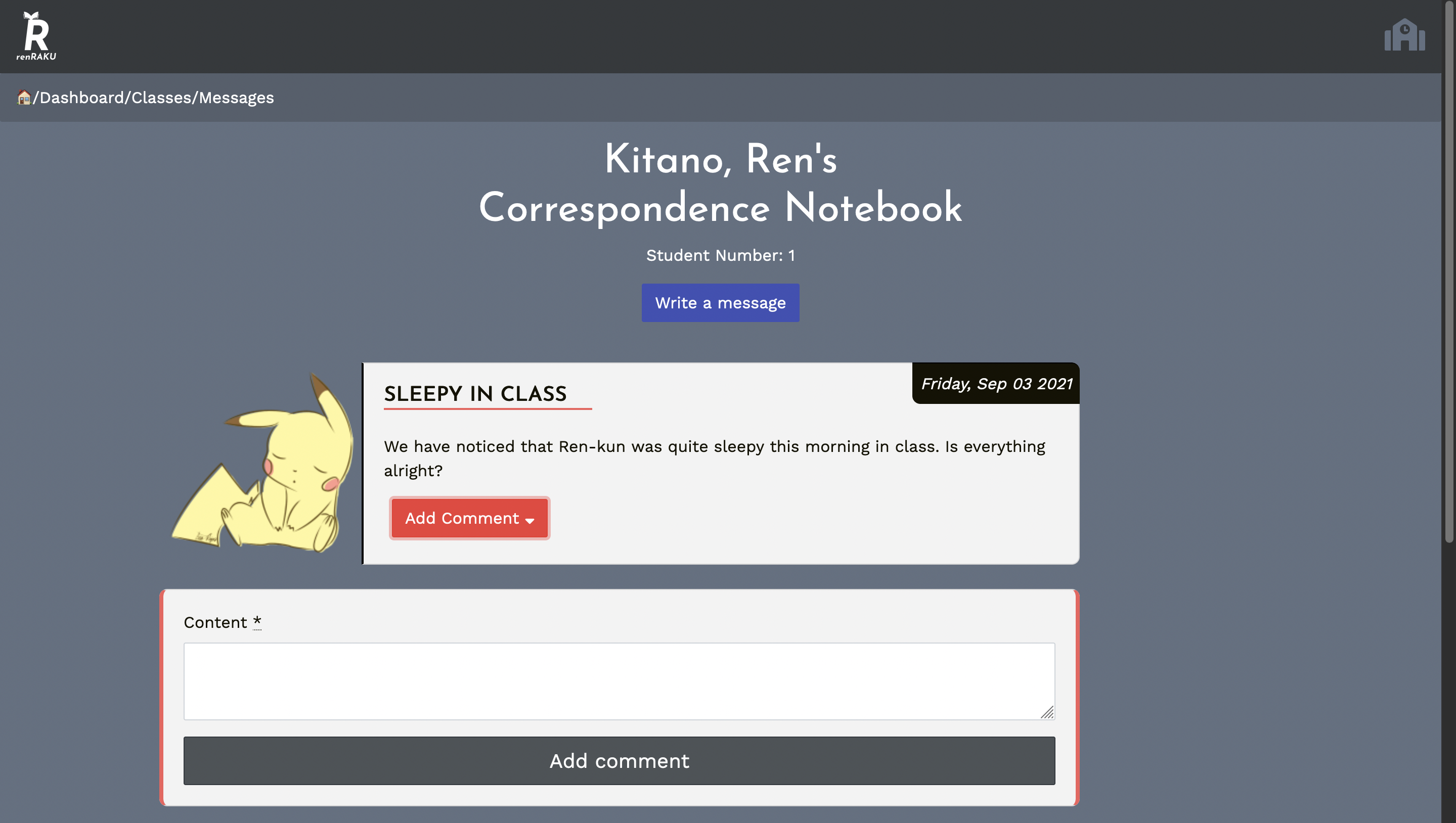 GitHub - neoke20/renRAKUperso: renRAKU replaces 連絡帳(Renrakuchou), paper note books that teachers ...