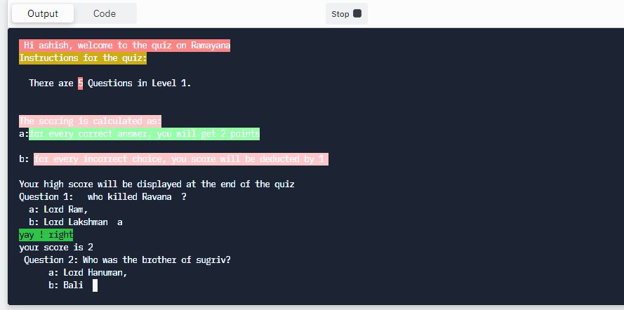 GitHub - Prashantrajput11/Ramayana-Quiz: a cli quiz app made for the vampire diaries fans