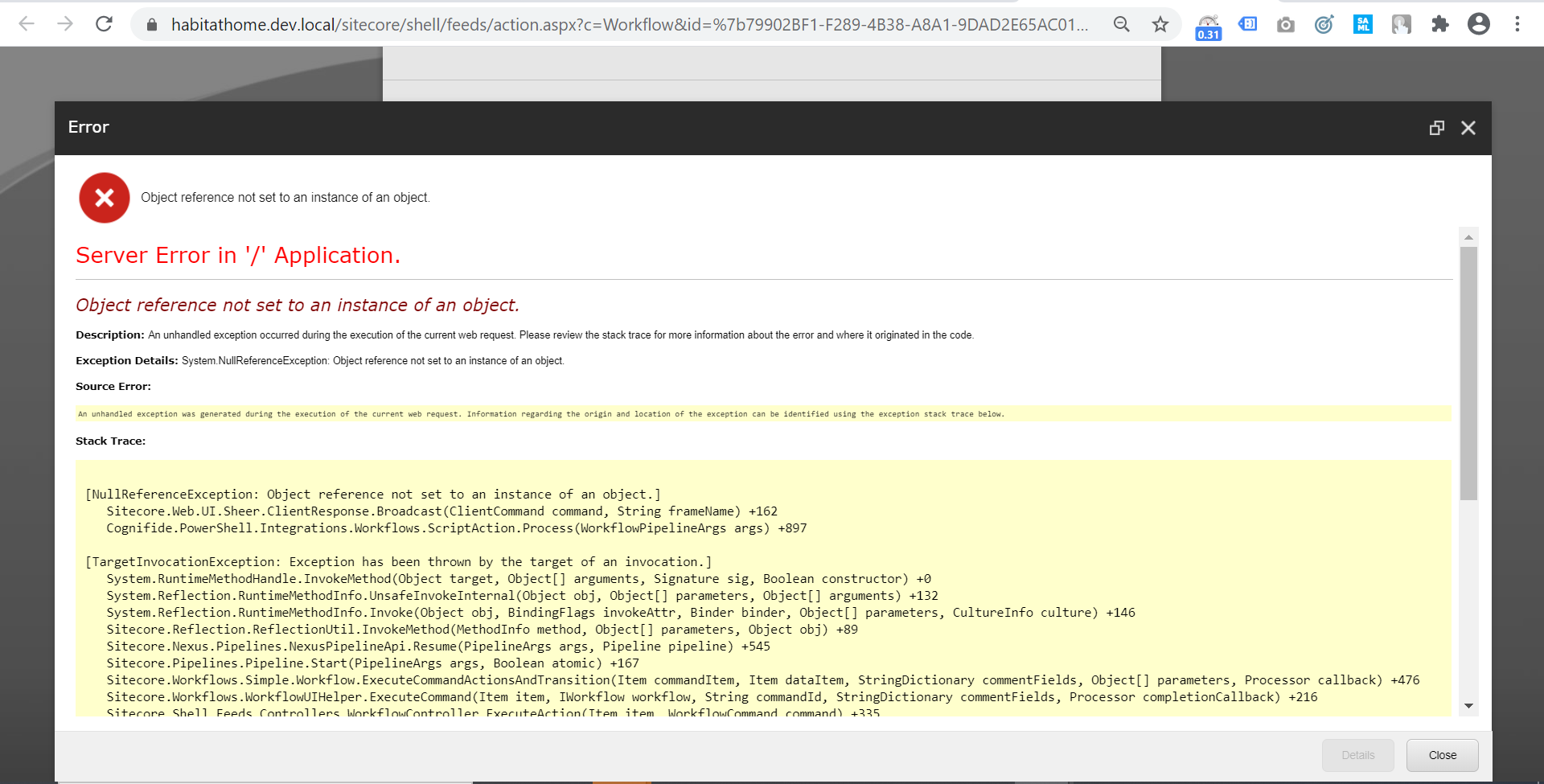 Workflow Approvals doesn't work from Workflow Feed Urls when the Workflow Command has a ...