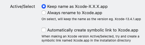Add option to always have a version named "Xcode.app" on activate · Issue #180 · XcodesOrg ...