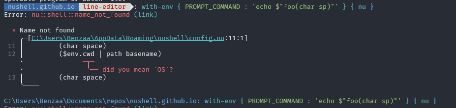 Panic when changing prompt · Issue #4279 · nushell/nushell · GitHub