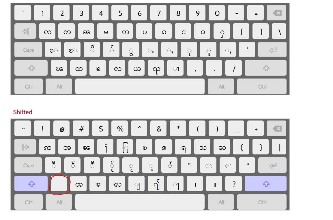 Missing Vowel ၾ (U107E) in Shan Keyboard · Issue #1614 · keymanapp ...