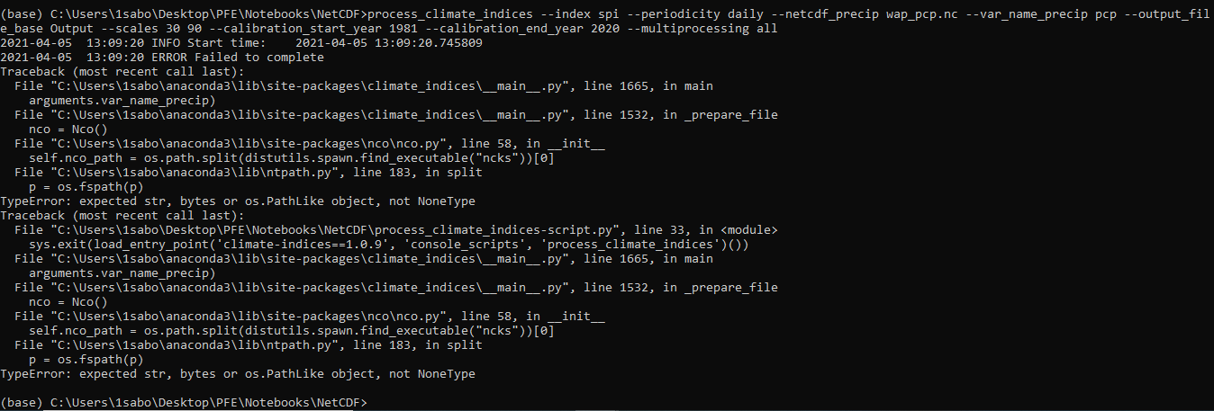 SPI Errors (tried everything :( ...) · Issue #425 · monocongo/climate_indices · GitHub