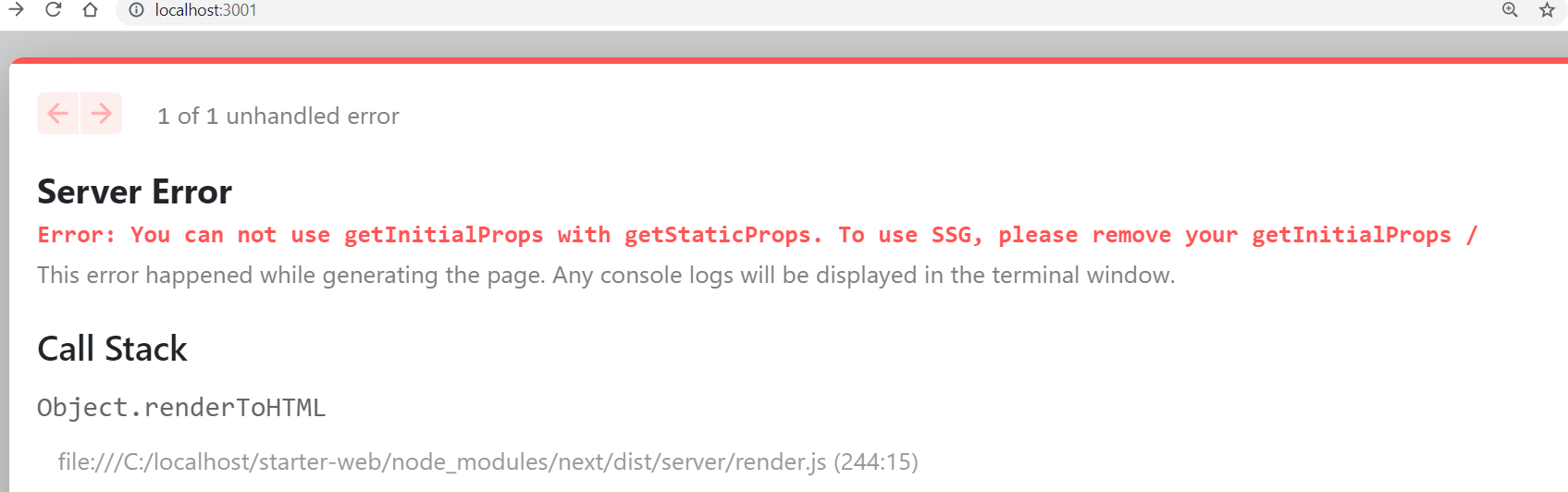 Can not use getInitialProps with getStaticProps (but getStaticProps needs to SSR) · Issue #1380 ...