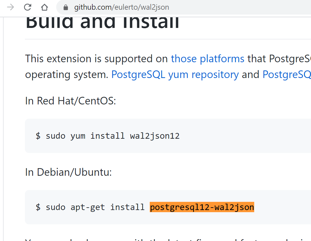 [Documentation typo] Unable to locate package postgresql12-wal2json · Issue #175 · eulerto ...