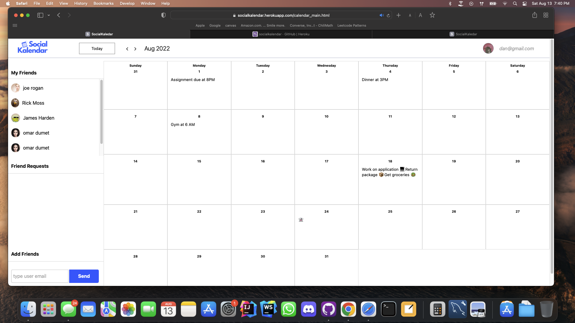 GitHub - danielr0007/CSocial-Kalendar-App: This applications allows users to log their daily ...