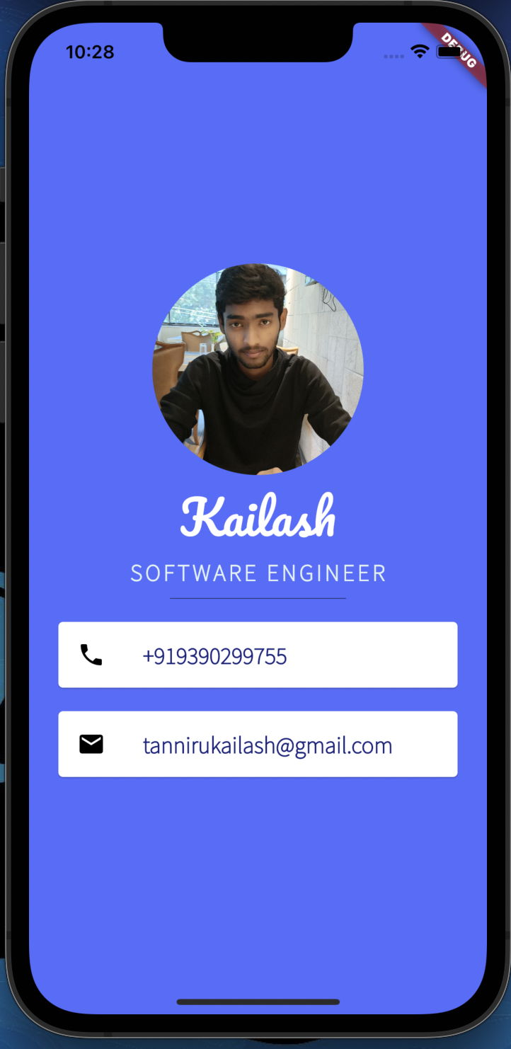 GitHub - Kailash-tanniru/My-Profile-Card: Profile Card Using Flutter.