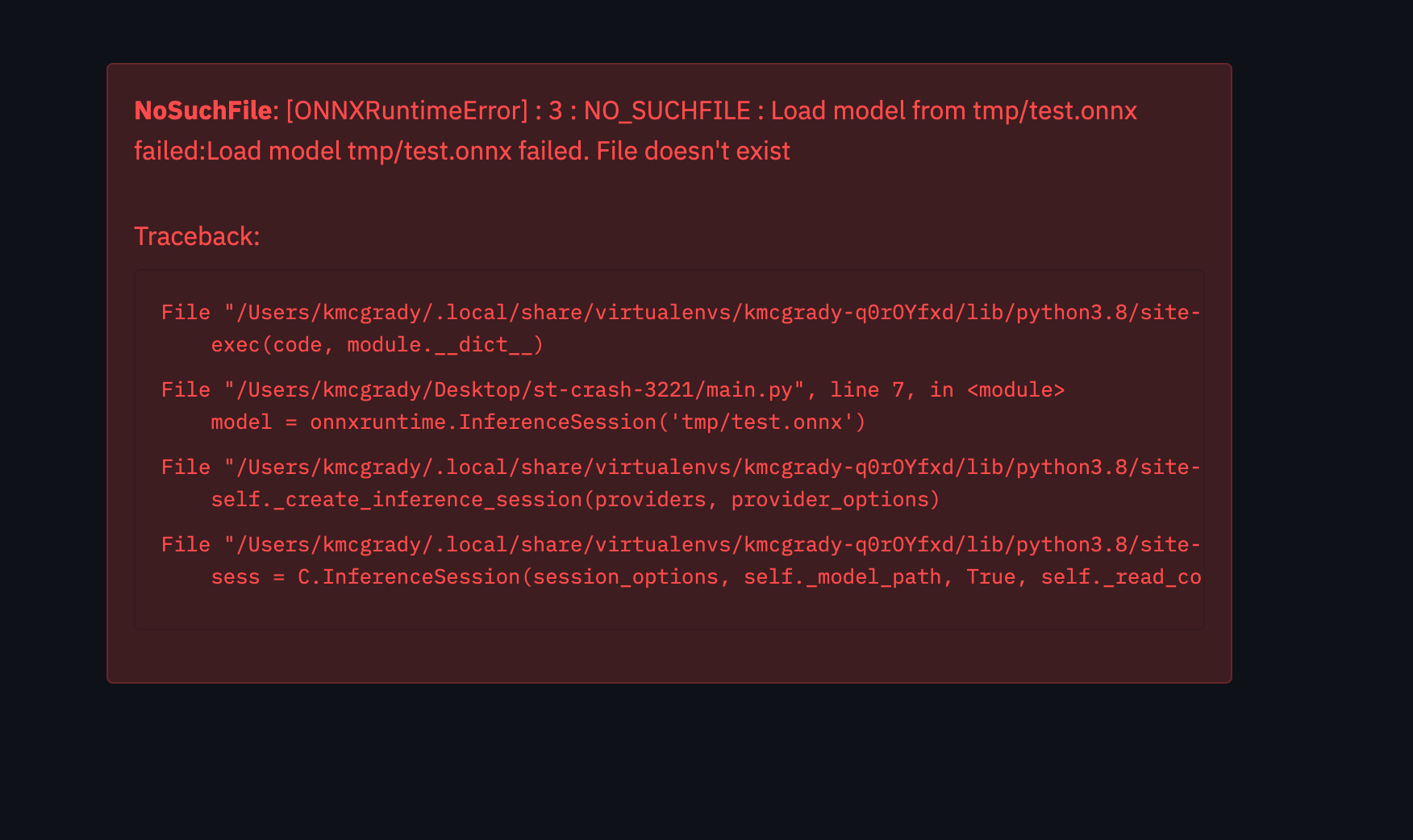 Crash with ONNXRuntimeError and onnx import · Issue #3221 · streamlit/streamlit · GitHub