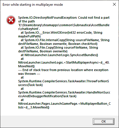 Nitrox Launcher not booting up, Path Issue? · Issue #1213 · SubnauticaNitrox/Nitrox · GitHub